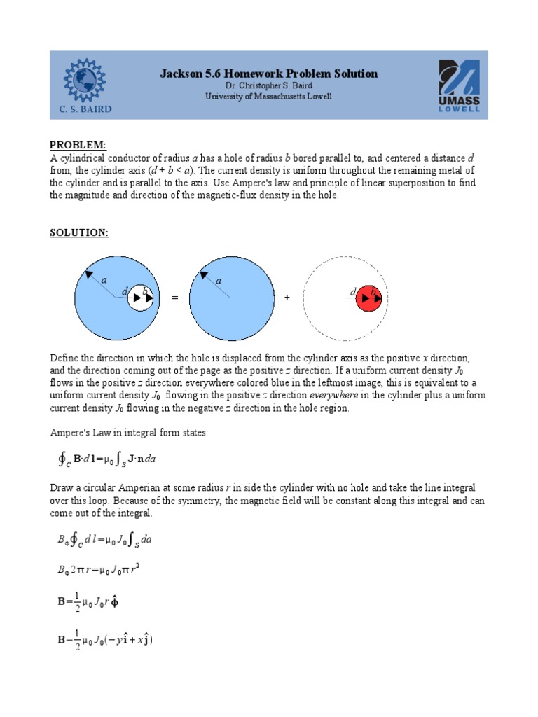 Jackson 5.6 Homework Problem Solution | PDF