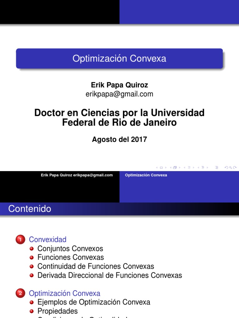 Semana1 Convexidad | PDF | Conjunto convexo | Optimización Matemática