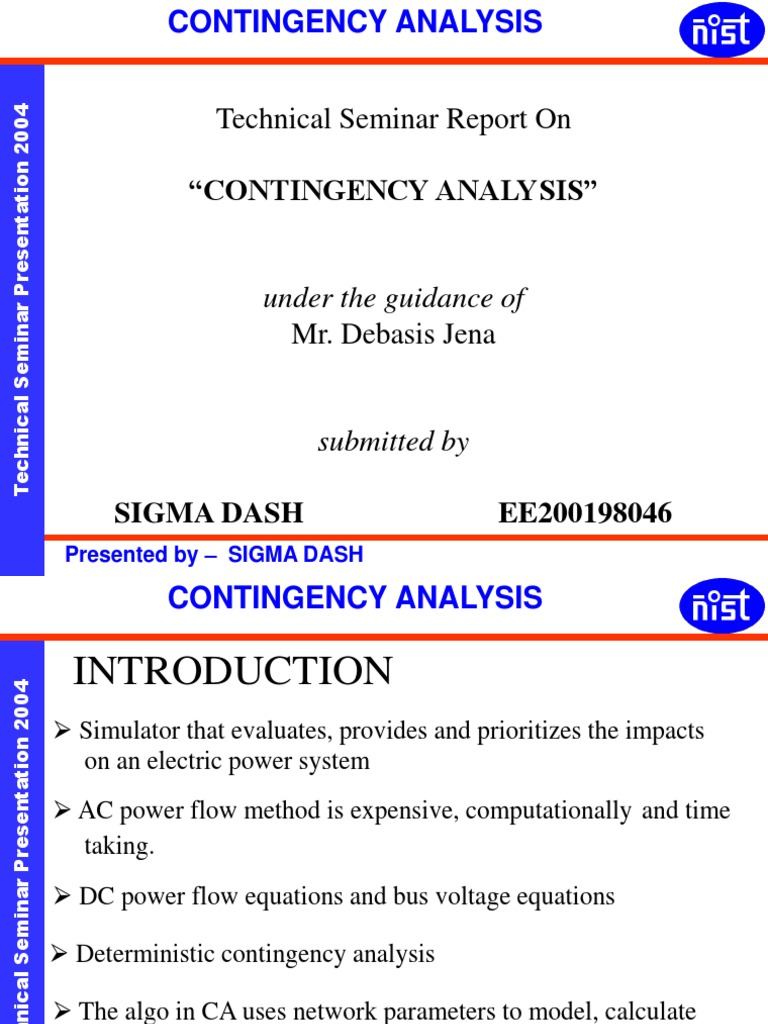 Contingency Analysis in Power Systems | PDF | Electric Power | Electricity