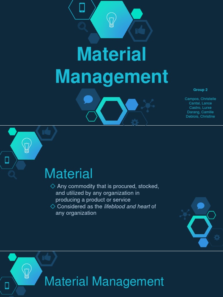 Material Management: Group 2 | PDF | Logistics | Supply Chain
