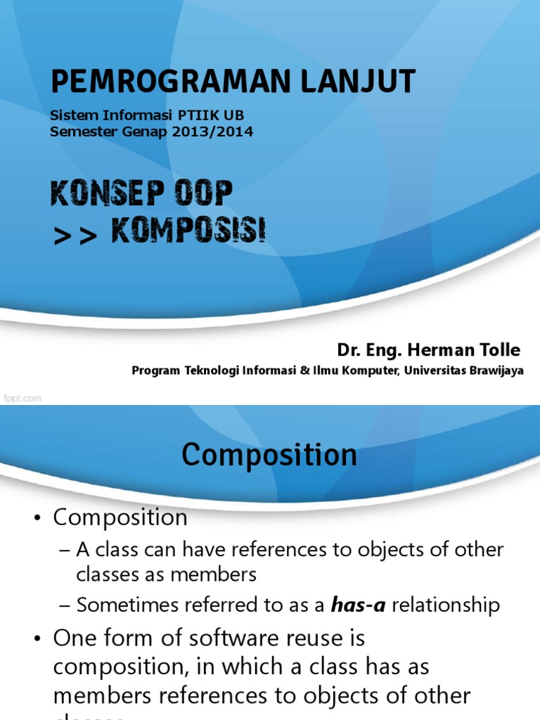 Pemrograman Lanjut: Konsep Oop | PDF | Constructor (Object Oriented ...