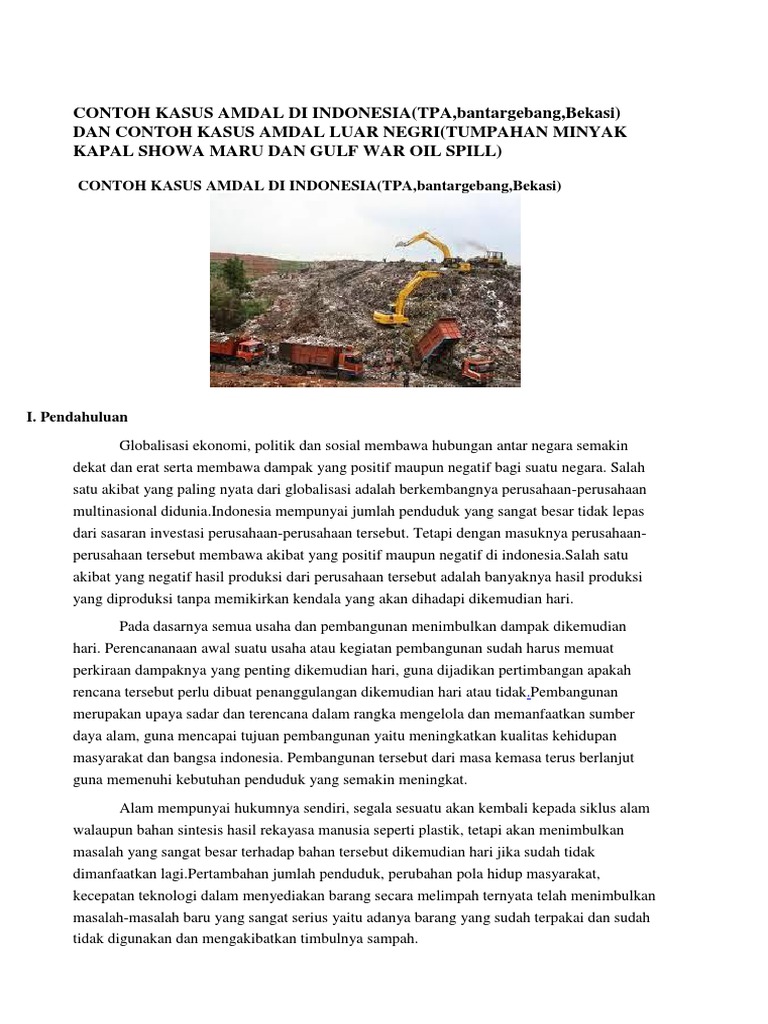 Contoh Kasus Amdal Di Indonesia | PDF