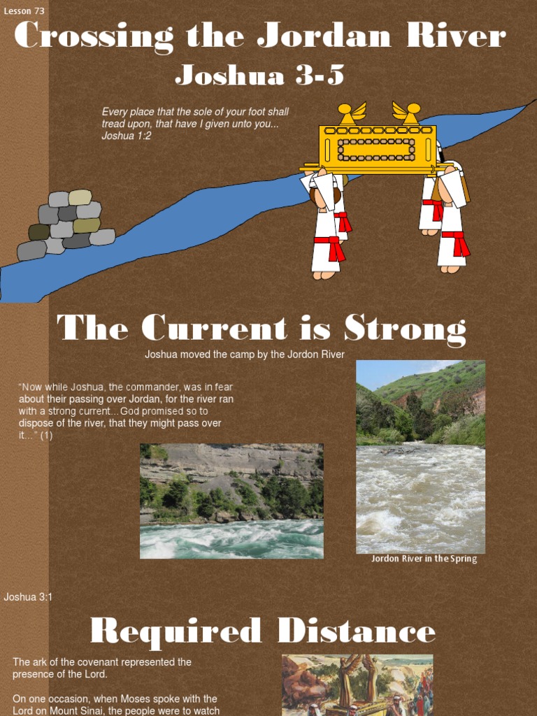 Lesson 73 Joshua 3 5 Crossing The Jordan River | Download Free PDF ...