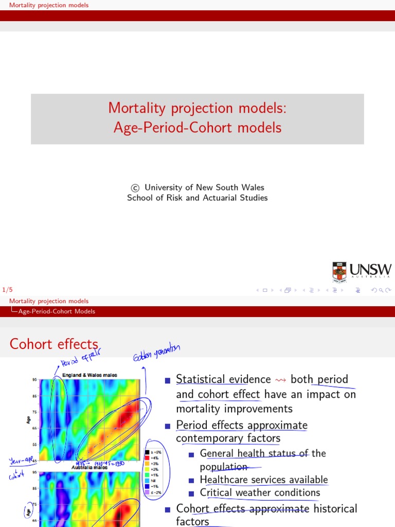 Mortality Projection Models: Age-Period-Cohort Models | PDF ...