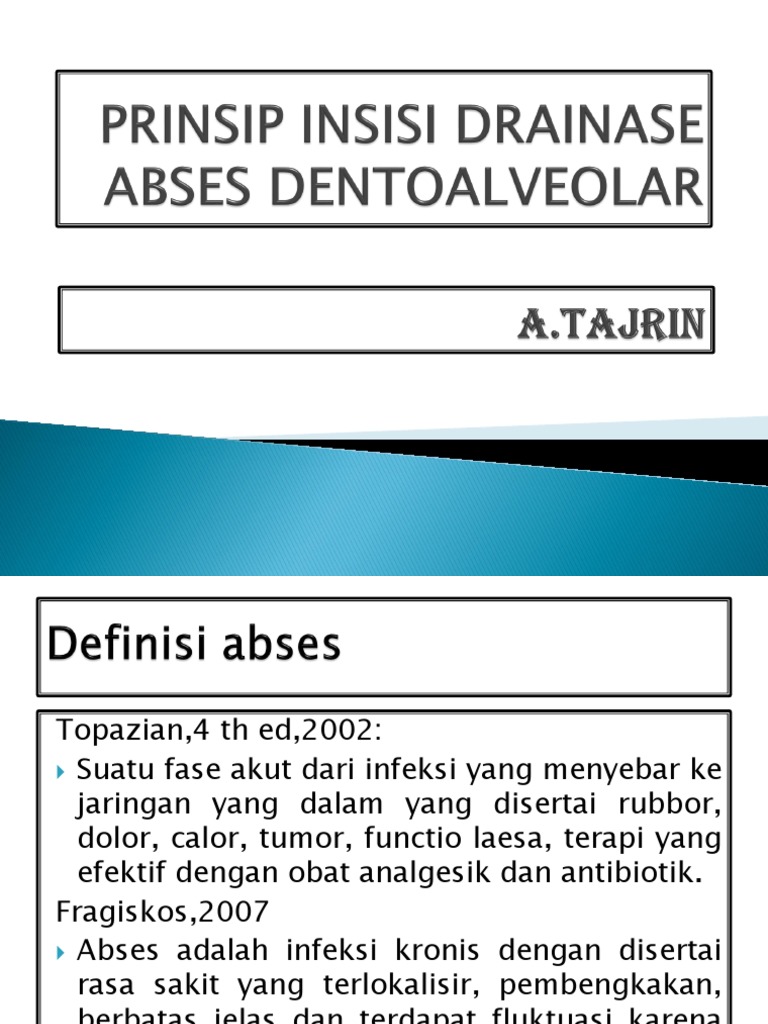 Prinsip Insisi Drainase Abses Modul B | PDF