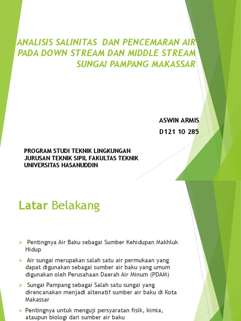 Analisis Salinitas Dan Pencemaran Air Pada Down Stream | PDF