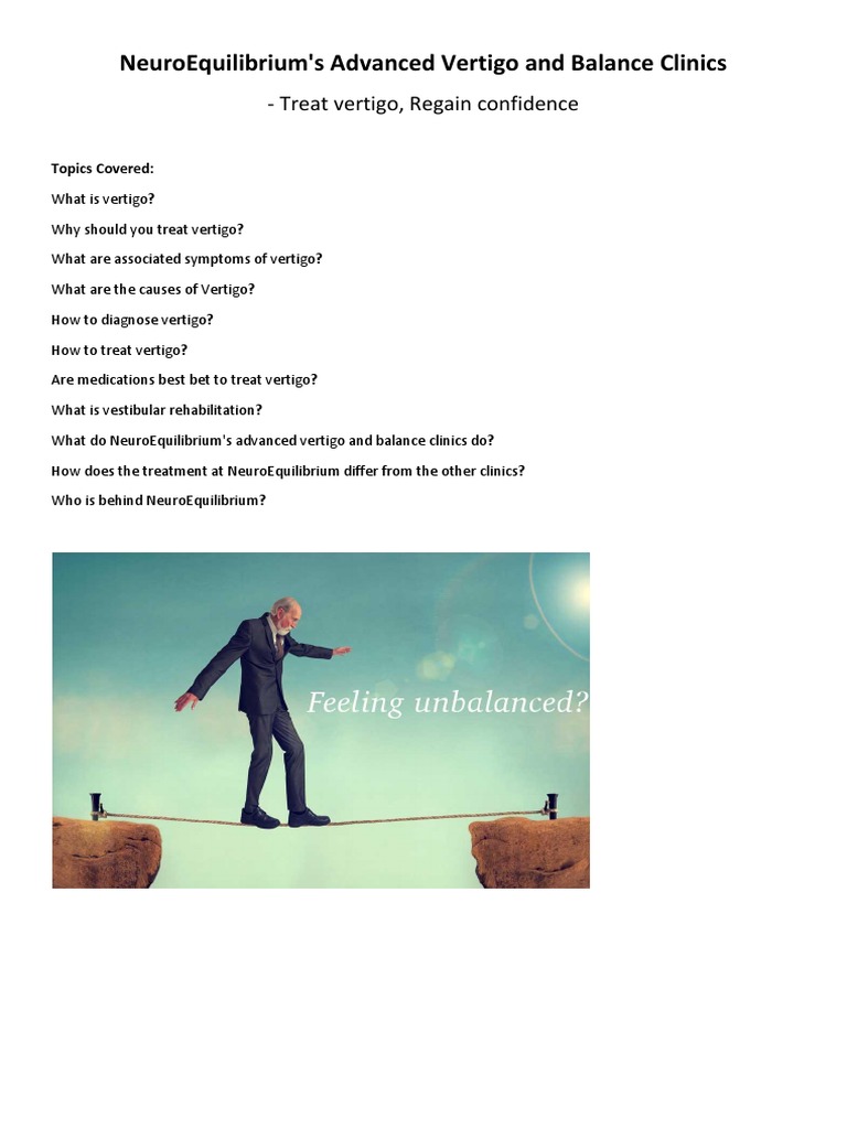 Neuro Equilibrium | PDF | Vertigo | Vestibular System