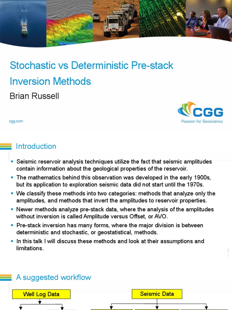 Stochastic Vs Deterministic Inversion | PDF | Statistical Theory ...