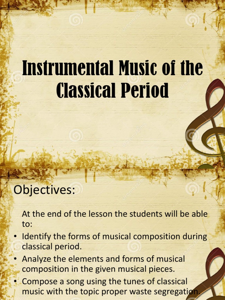 Instrumental Music of The Classical Period | PDF | Classical Period ...