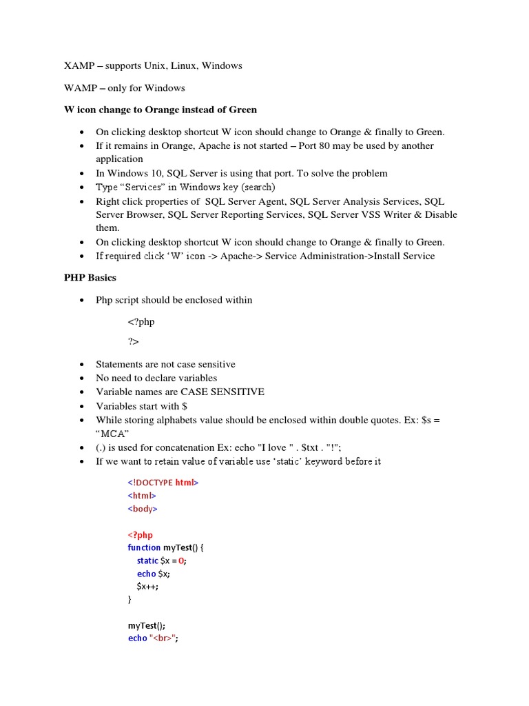 PHP Notes | PDF | Information Technology Management | Software Engineering