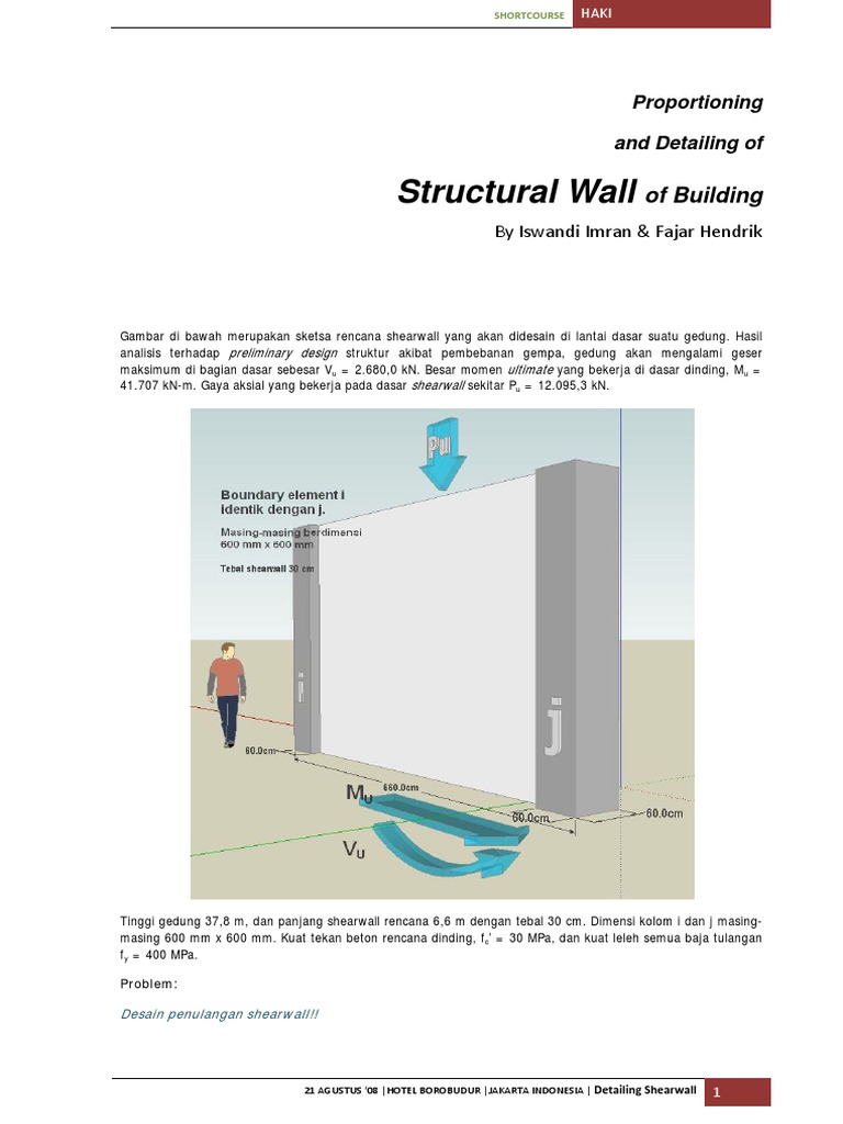 Desain Dinding Geser (Shear Wall Design) SHORTCOURSE HAKI PDF | PDF