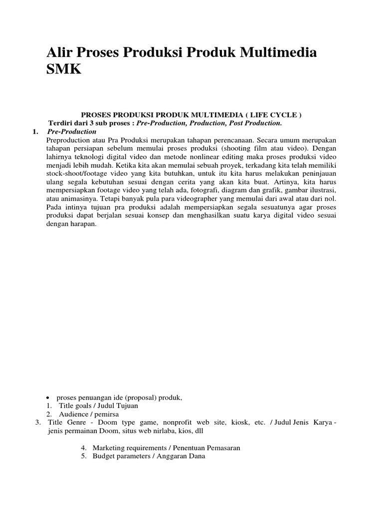 Alur Proses Produksi | PDF