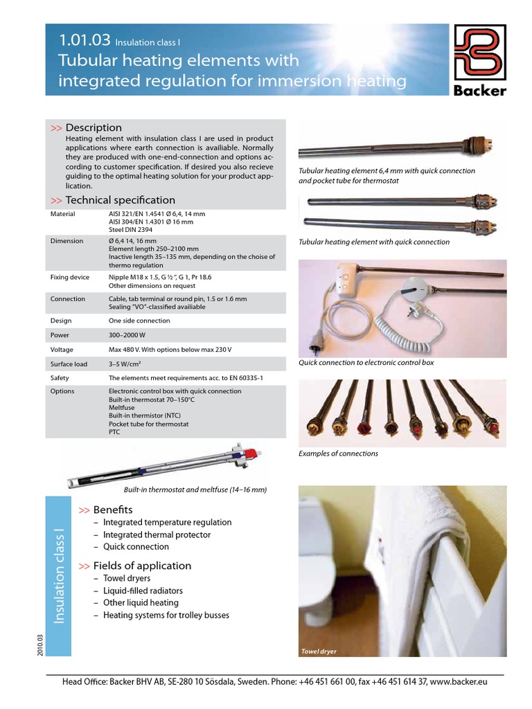 1.01.03 Insulation Class 1 | PDF | Thermostat | Insulator (Electricity)