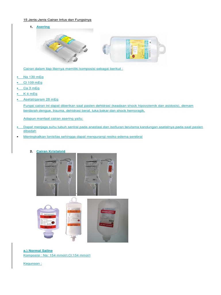 15 Jenis Infus Farmakologi | PDF