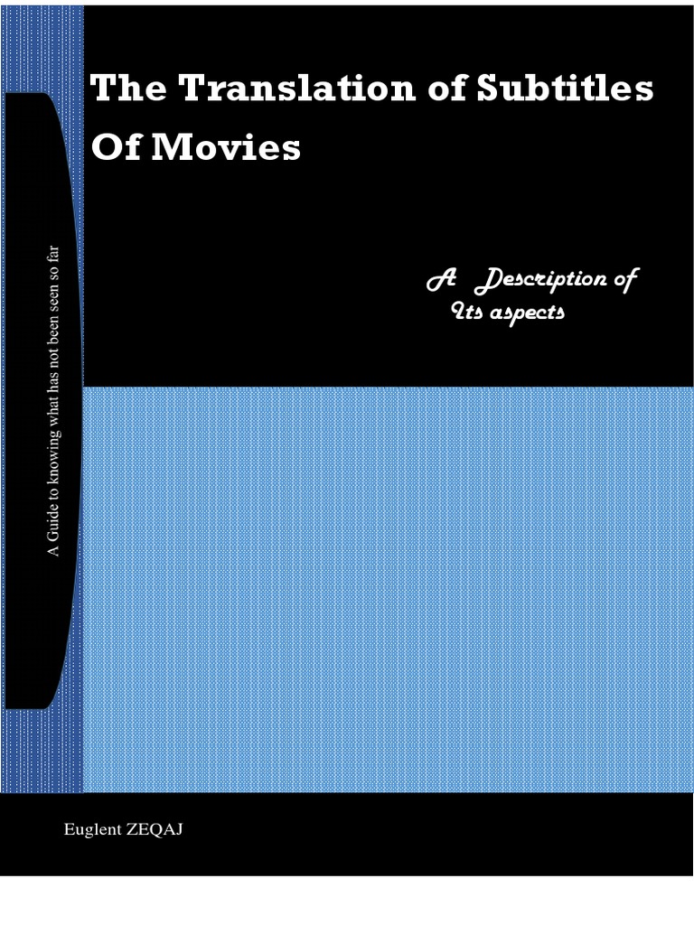 Translation of Subtitles | PDF | Translations | Grammatical Tense