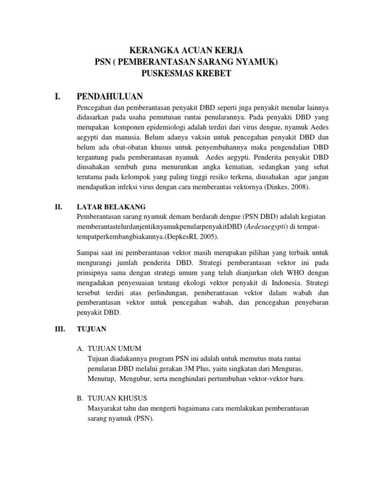 PSN DBD: Strategi Pemberantasan Nyamuk | PDF | Kesehatan Holistik ...