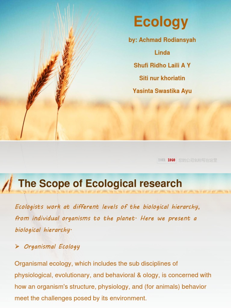 Understanding the Scope of Ecological Research: A Summary of Key ...