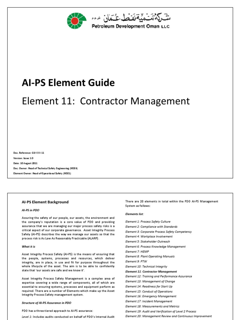 Contractor Management in AI-PS Guide | PDF | Verification And ...