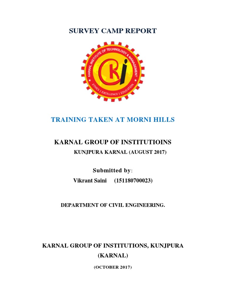 Practical Training Report | PDF | Surveying | Academia