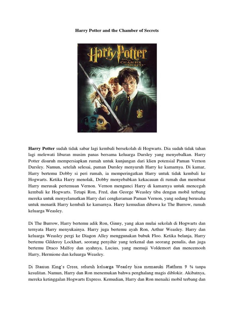 Harry Potter and The Chamber of Secrets | PDF