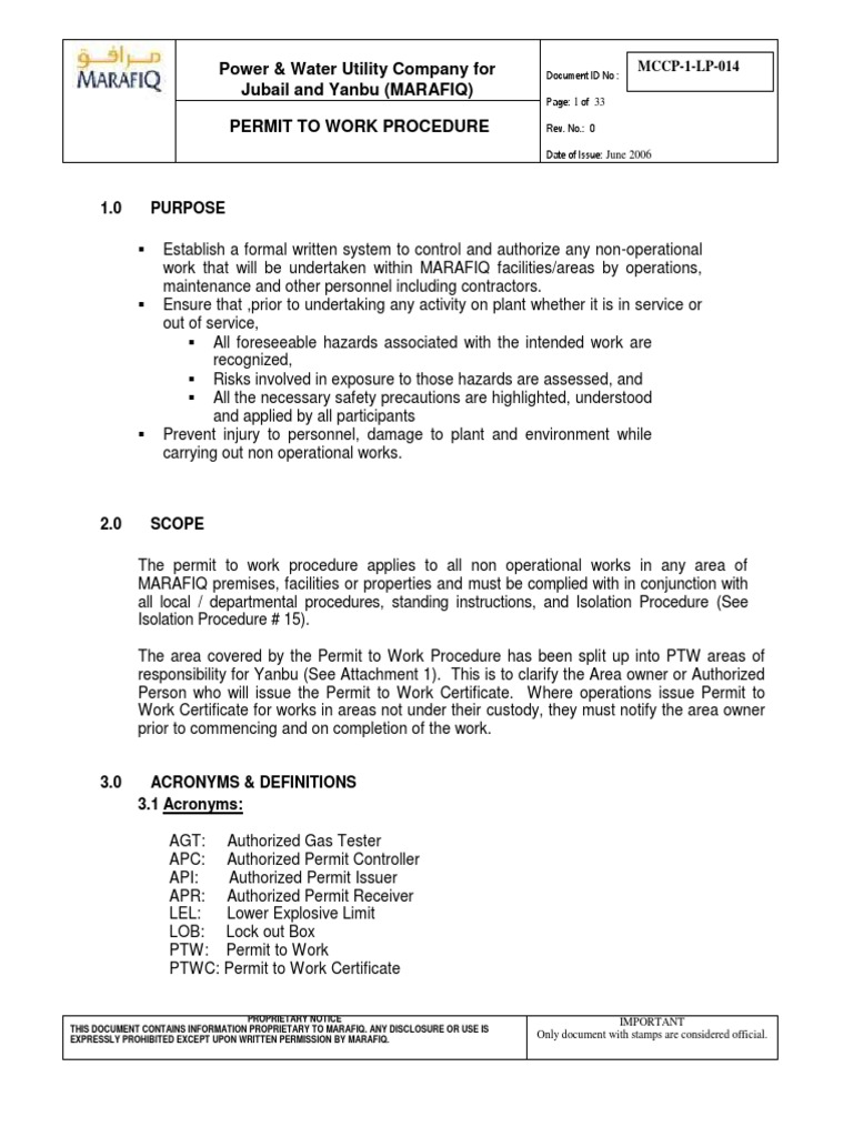 Permit To Work | Download Free PDF | Safety | Risk