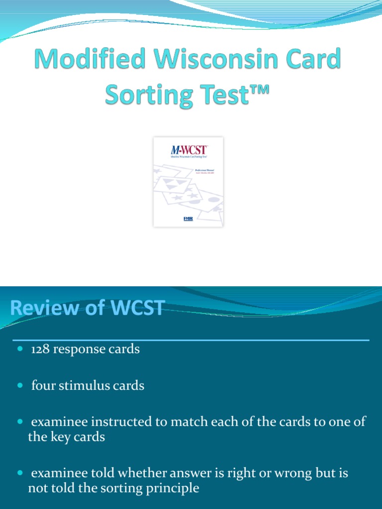 M WCST | PDF