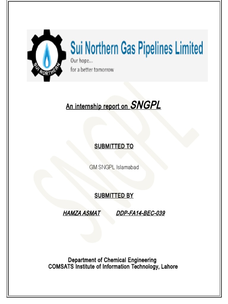 SNGPL (INTERNSHIP REPORT) | PDF | Corrosion | Turbine