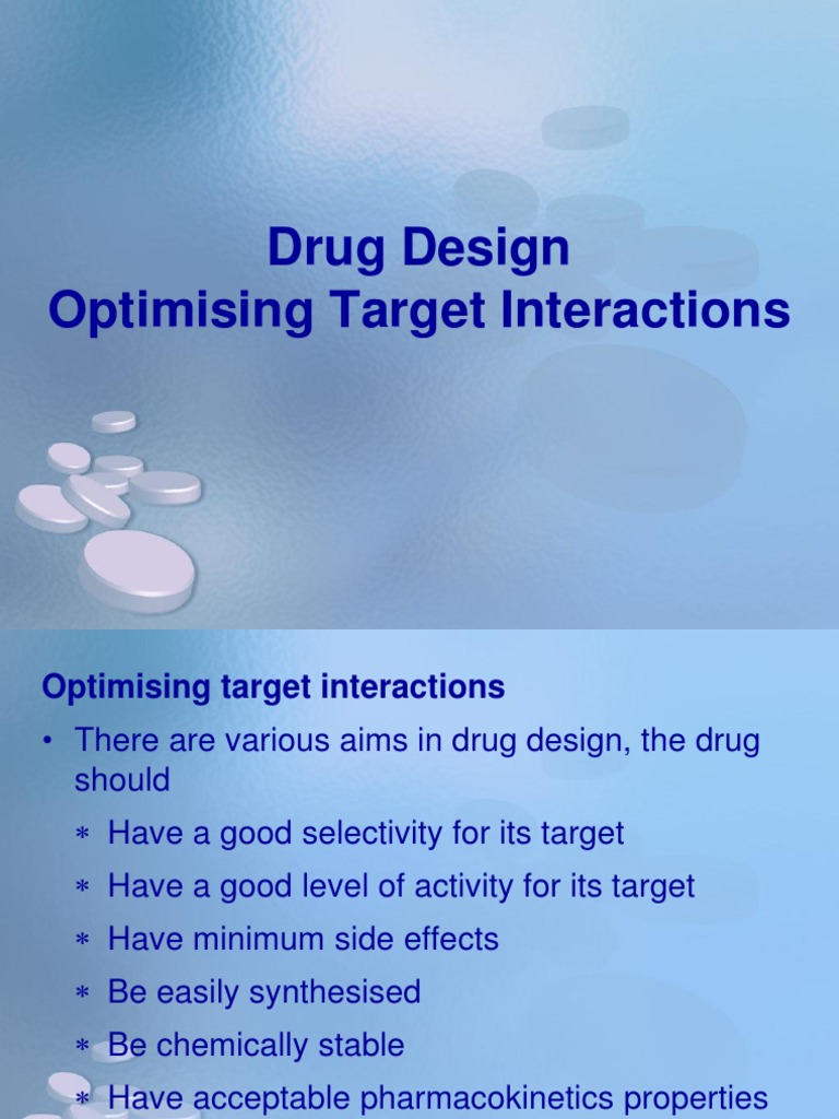 11 - Drug Design - Optimizing Target Interactions | PDF | Drug Design ...