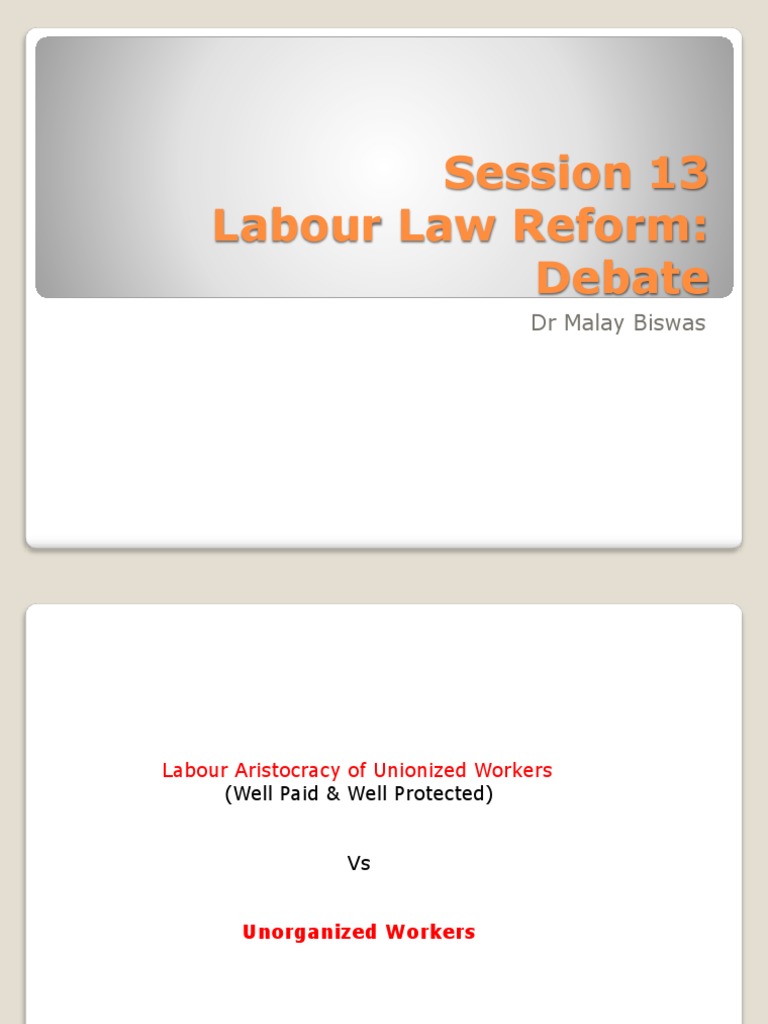 Reforms in Labour Law India | PDF | Labour Economics | Labour Law
