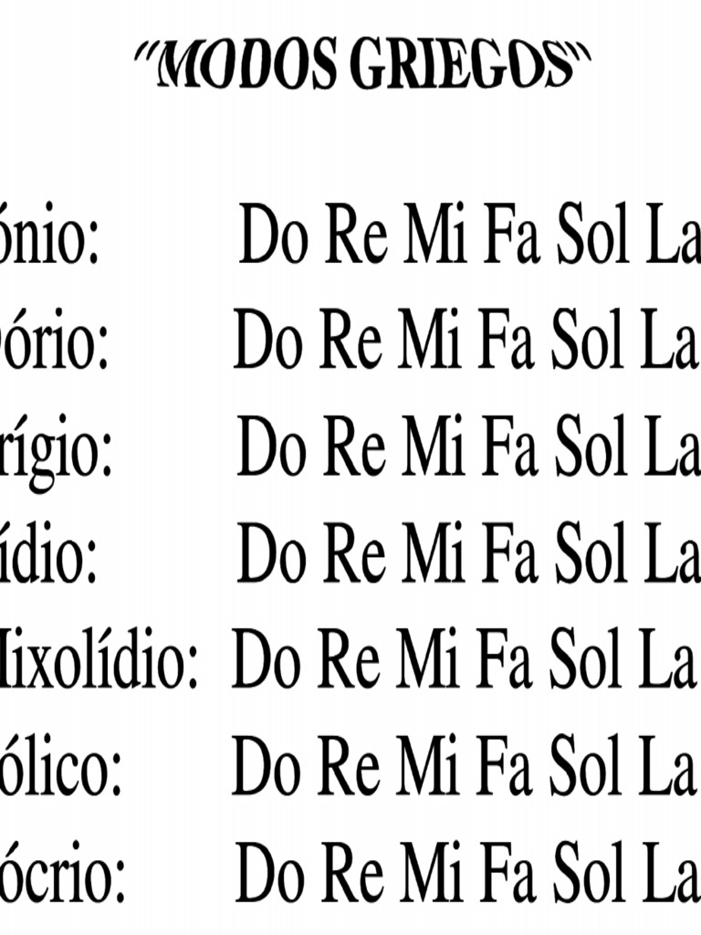 Modos Griegos Diatónicos | PDF