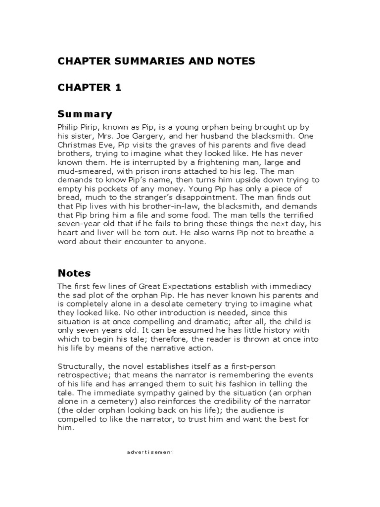 Great Expectations: Chapter 1 Summary | PDF | Great Expectations