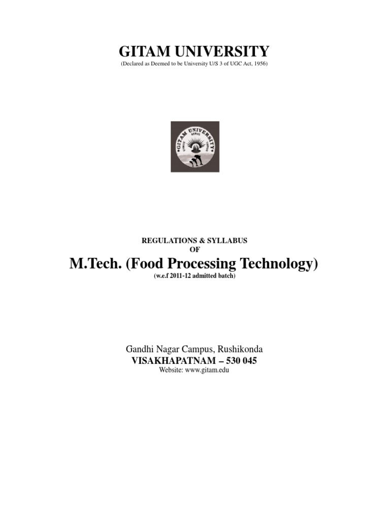 M. Tech. Food Processing Technology | PDF | Equations | Ordinary ...