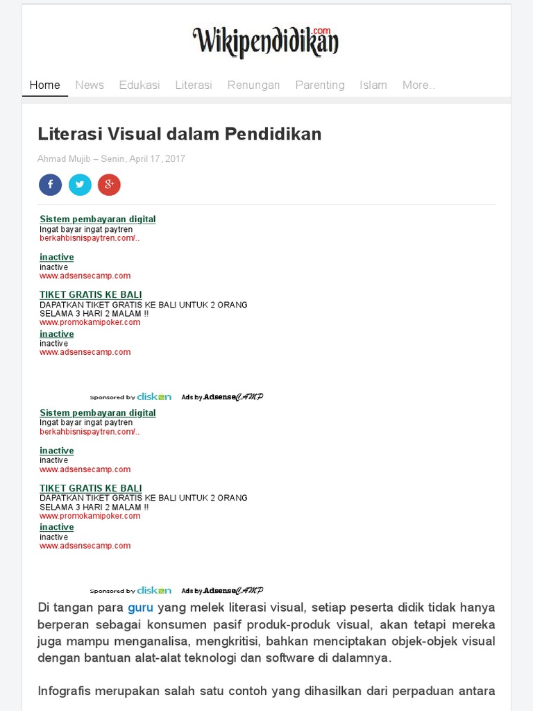 Literasi Visual Dalam Pendidikan - Wikipendidikan | PDF