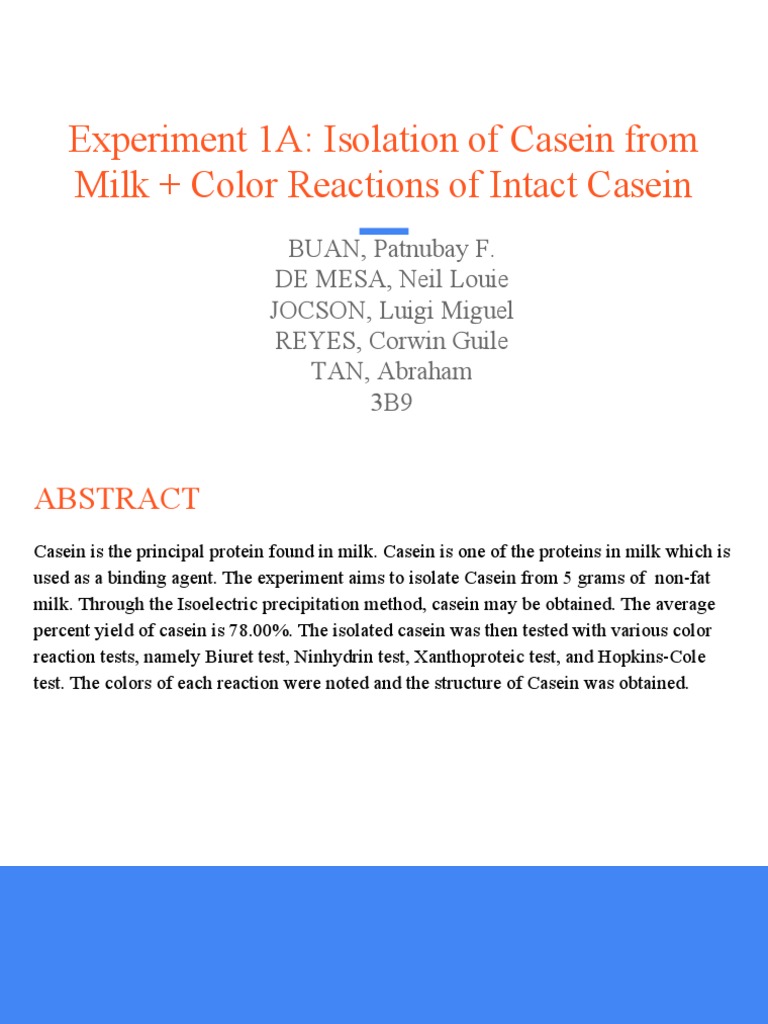 01 Intact Casein | PDF | Amino Acid | Amine