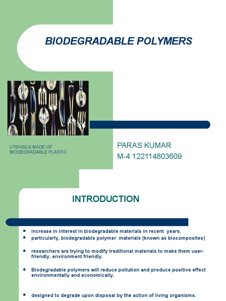 Biodegradable Polymers | PDF | Polymers | Biodegradation