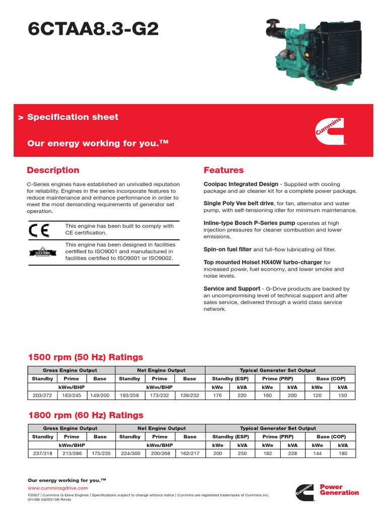 6ctaa8 3 G2 PDF | PDF | Engines | Internal Combustion Engine