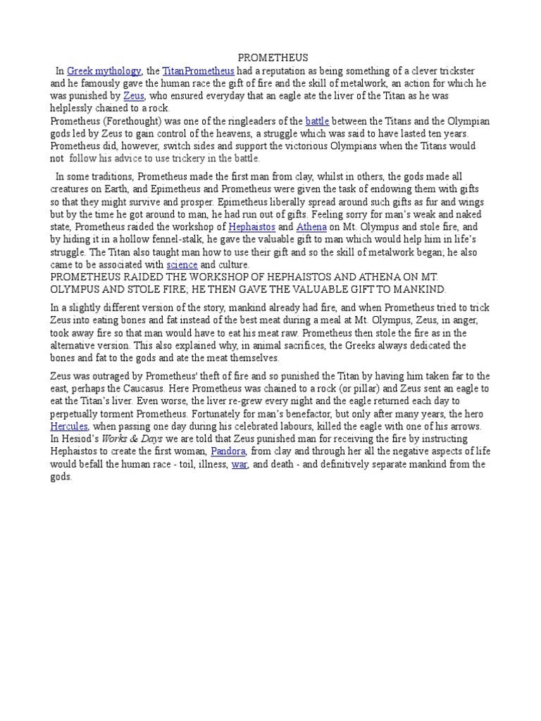 Follow His Advice To Use Trickery in The Battle.: Greek Mythology Titan ...