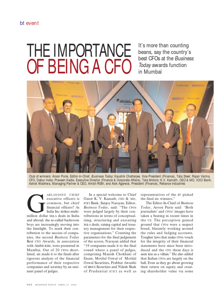 Best CFO Awards | PDF | Chief Financial Officer | Corporate Governance
