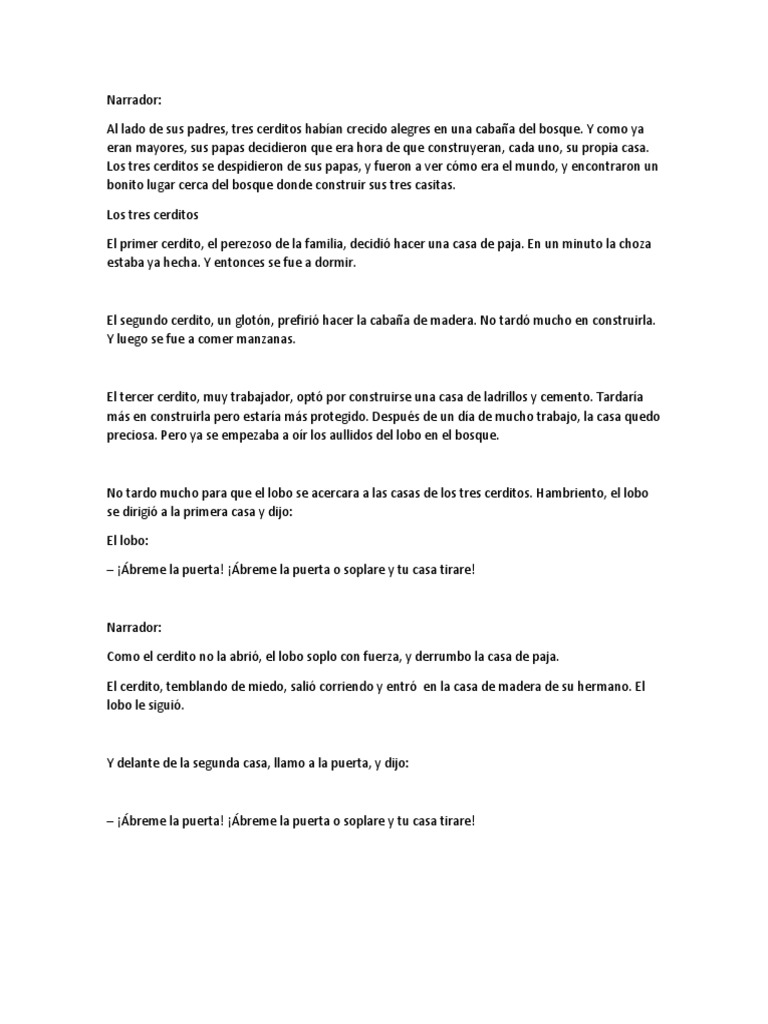 Tres Cerditos y el Lobo Feroz | PDF | Violencia