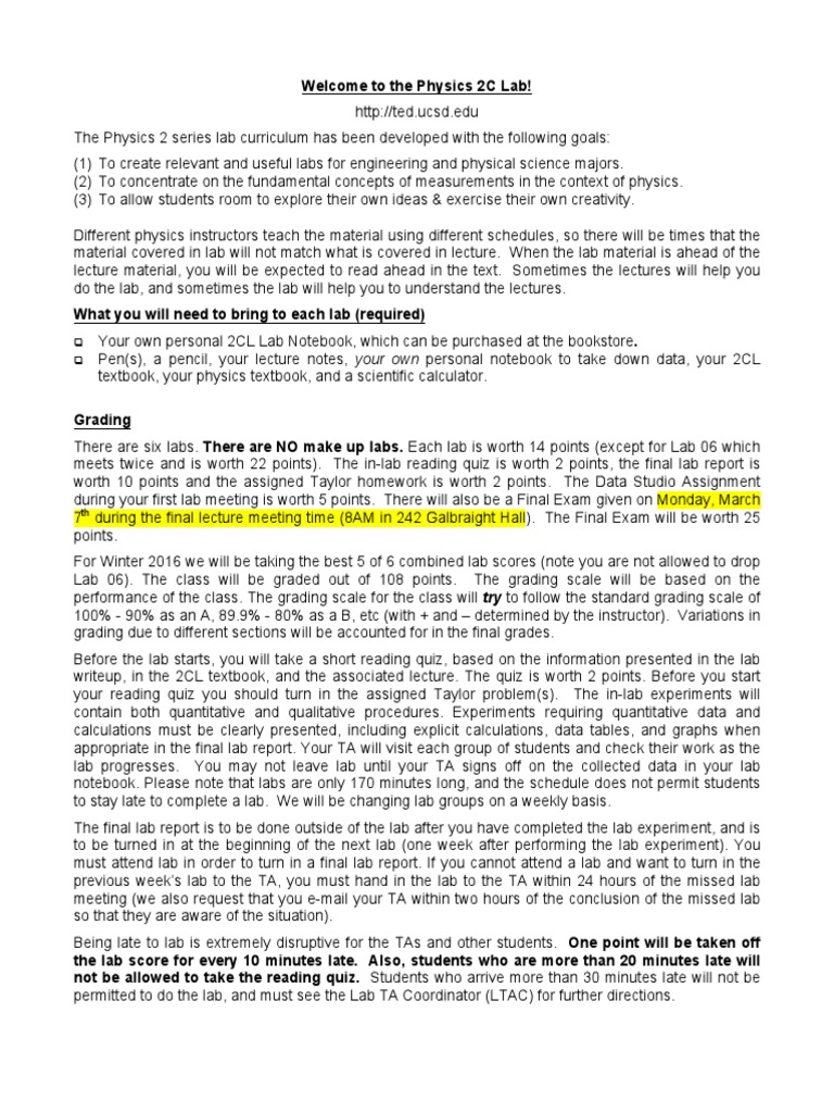 Phys 2CL | PDF | Level Of Measurement | Experiment