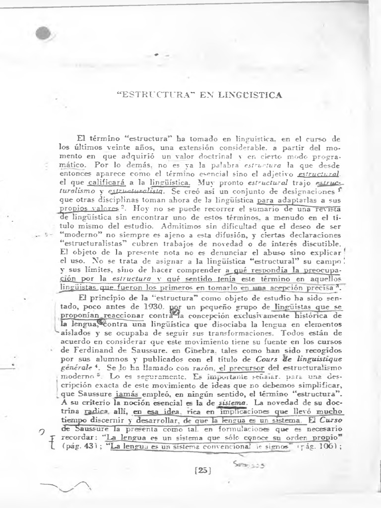 Emile Benveniste - Estructura en Lingüística | PDF | Fonología ...