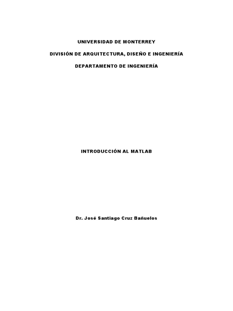Manual de MATLAB | PDF | Matlab | Programación de computadoras