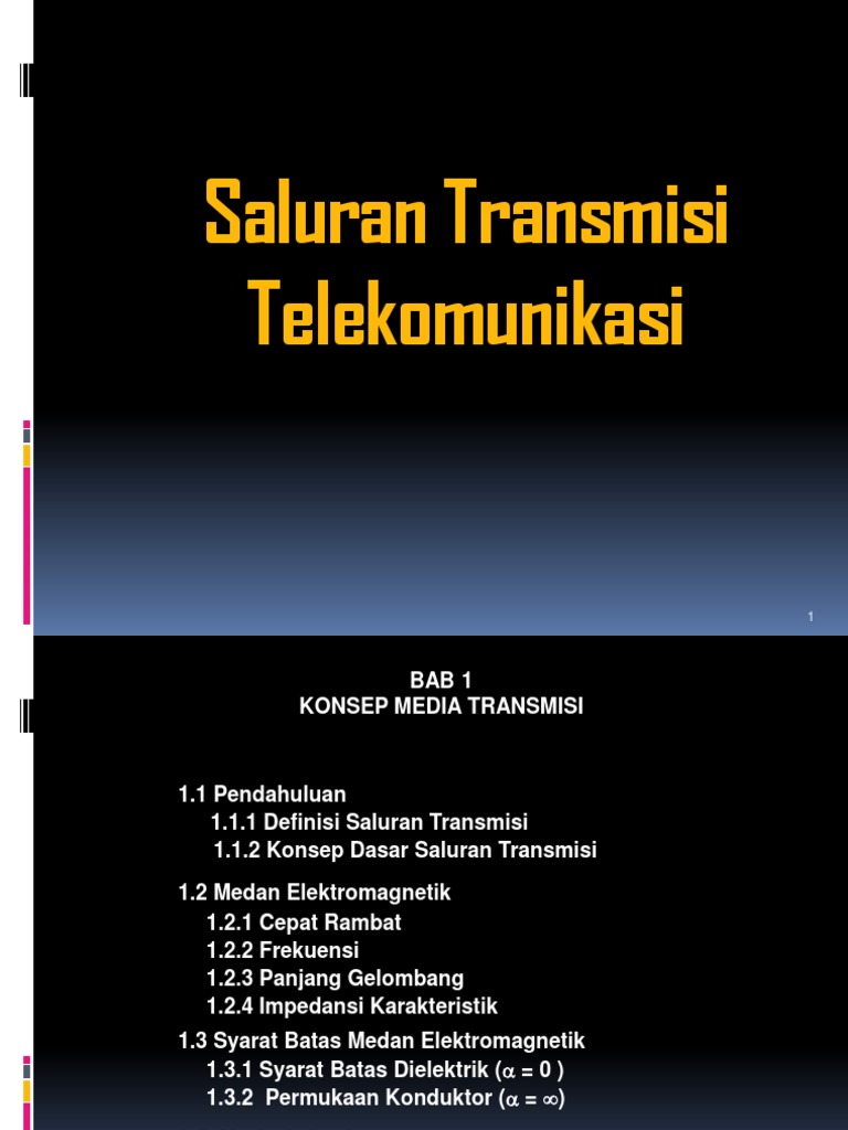 Konsep Dasar Saluran Transmisi Elektromagnetik | PDF