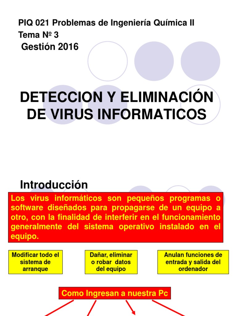 Deteccion y Eliminacion de Virus | PDF | Virus de computadora | Archivo ...