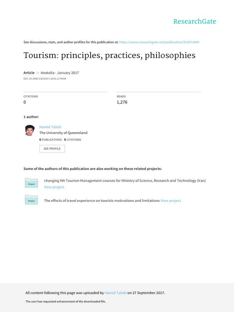 Tourism Principles Practices Philosophies | PDF | Tourism | Demand