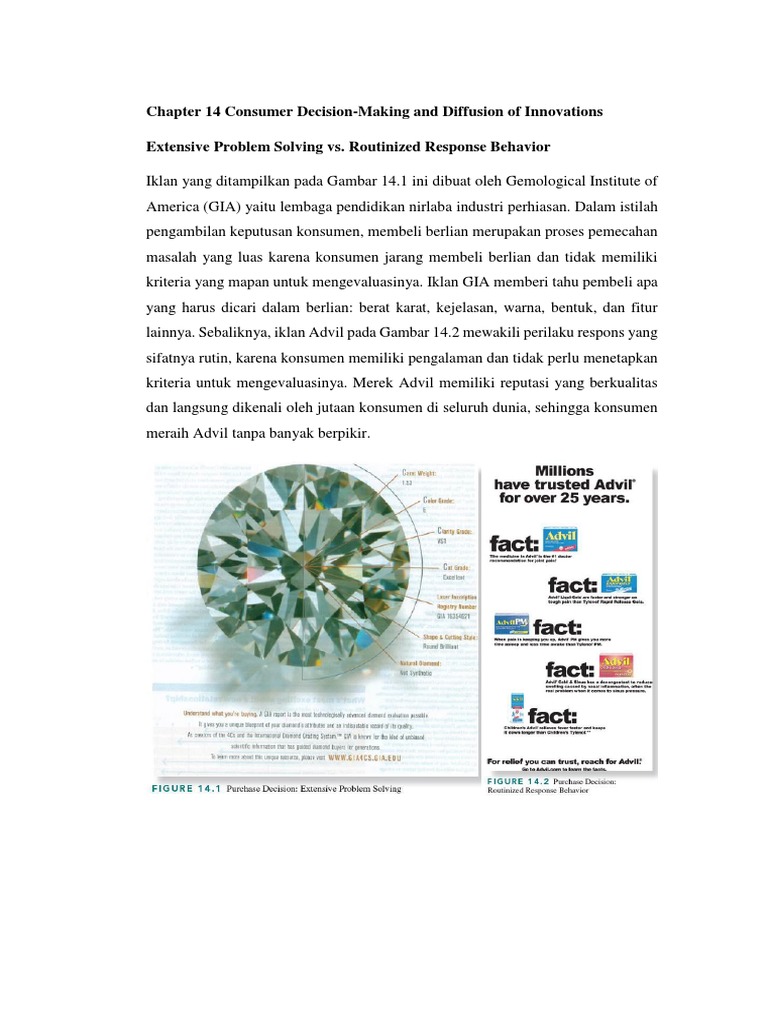 Chapter 14 Consumer Decision-Making and Diffusion of Innovations | PDF
