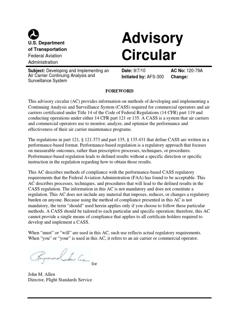 Advisory Circular: U.S. Department of Transportation | PDF | Risk ...