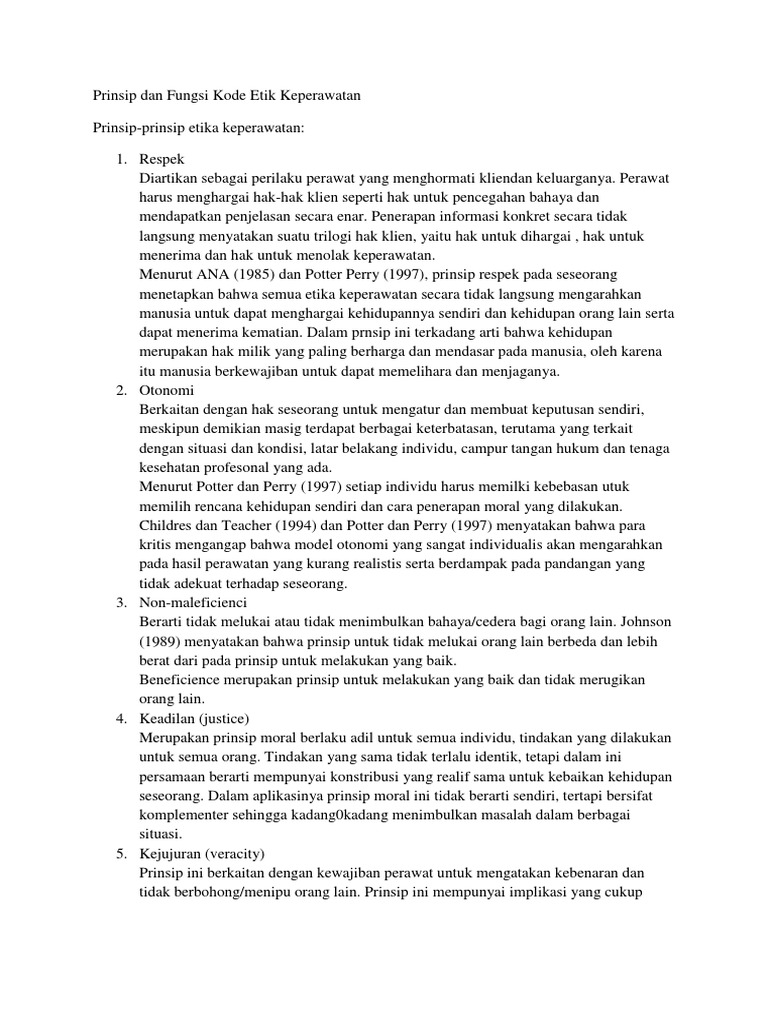 Fungsi Kode Etik | PDF