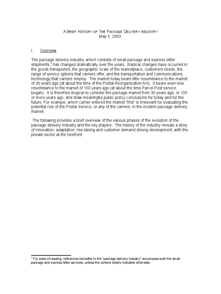 Parcel History Final1 | PDF | United Parcel Service | United States ...