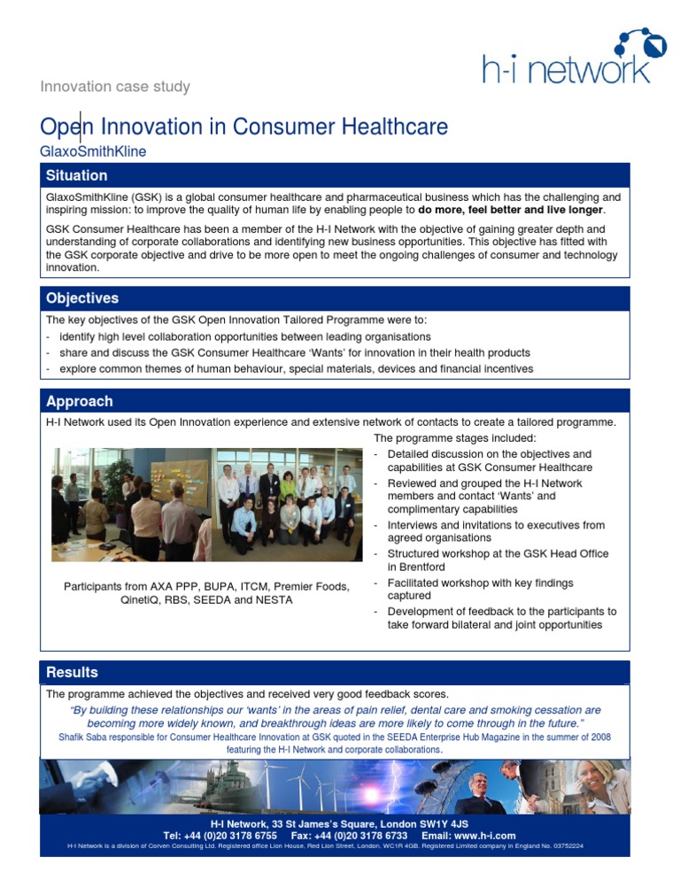 Casestudy gsk-1b | PDF | Glaxo Smith Kline | Innovation